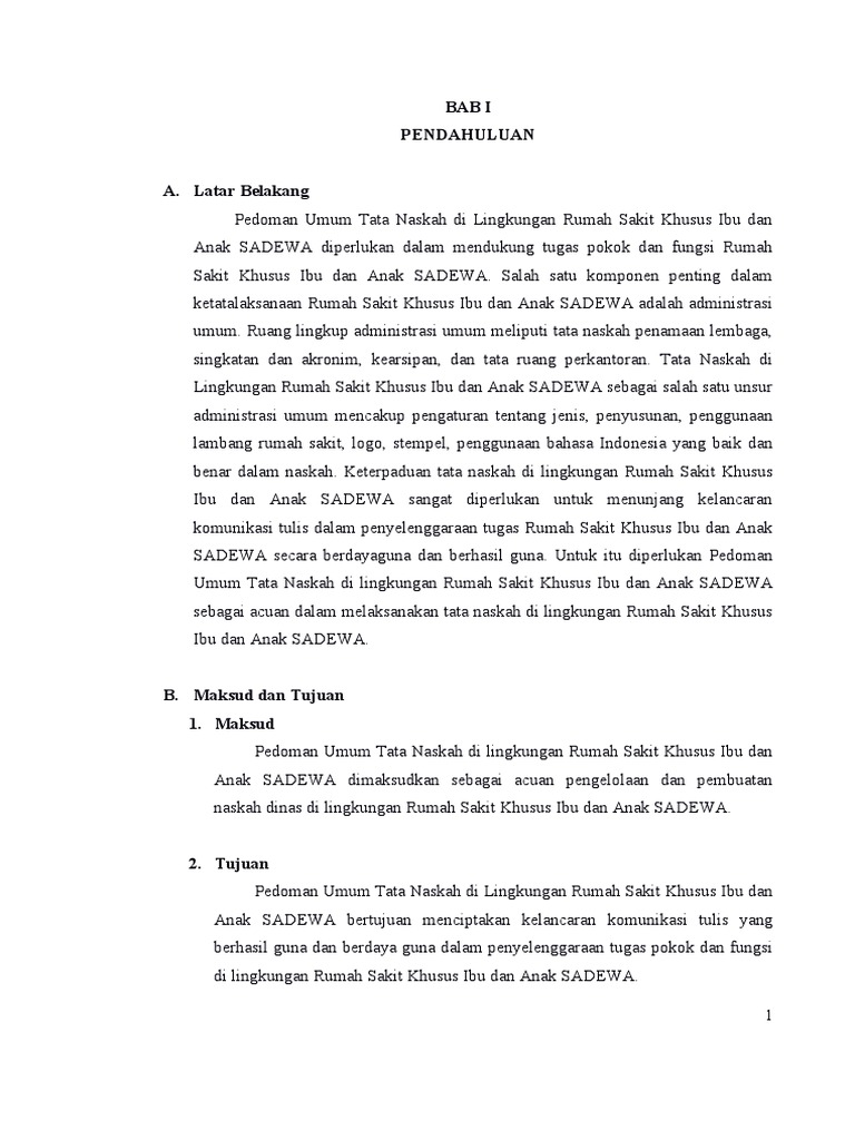 Pedoman Tata Naskah Sadewa 2017 | PDF