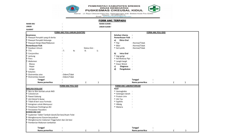 Form Anc Terpadu | PDF