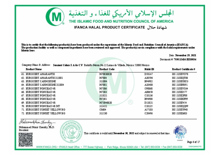 Halal Certification for Eurocert Products | PDF | Food And Drink | Food ...