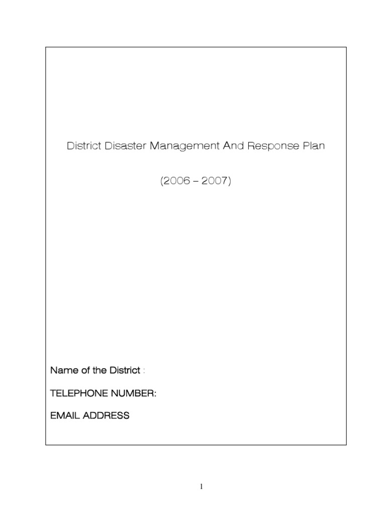DRM Dist Plan Format | PDF | Emergency Management | Hazards