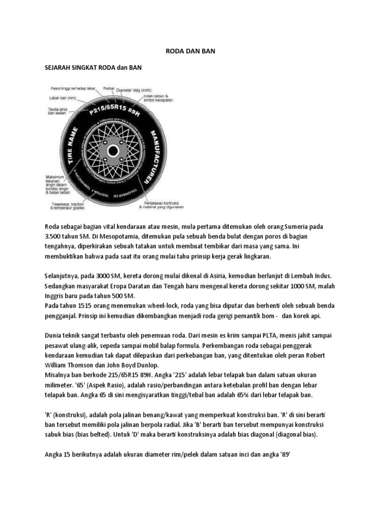 Sejarah dan Fungsi Roda dan Ban | PDF