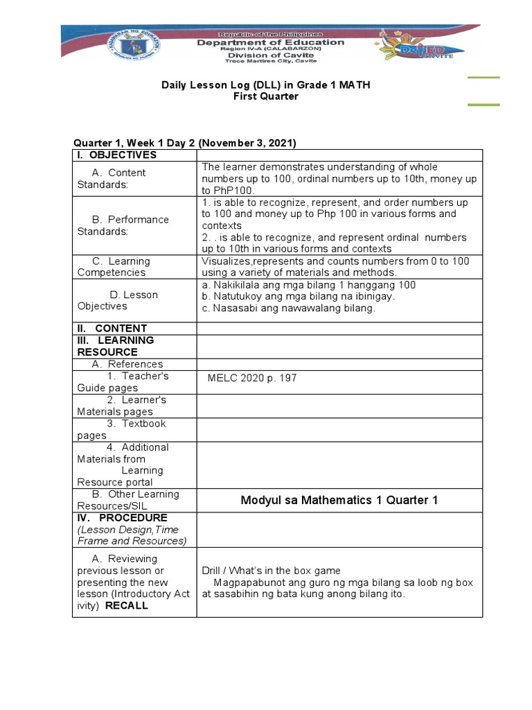 CLASS OBSERVATION IN MATH 1 | PDF