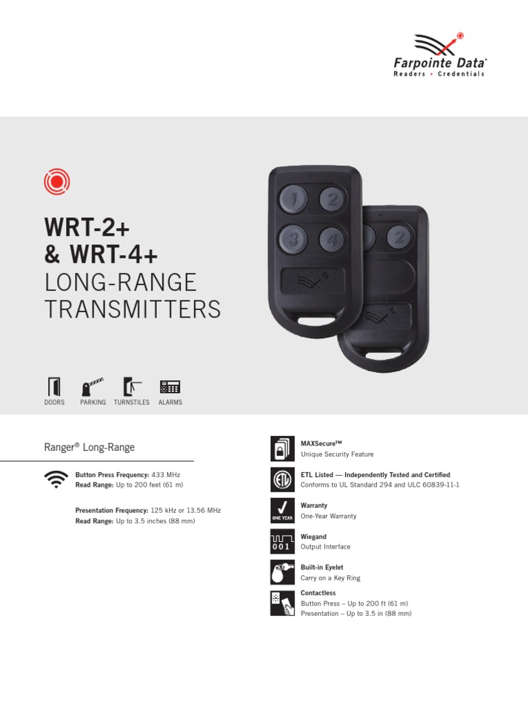 WRT-2+ & WRT-4+: Long-Range Transmitters | PDF | Radio Frequency ...
