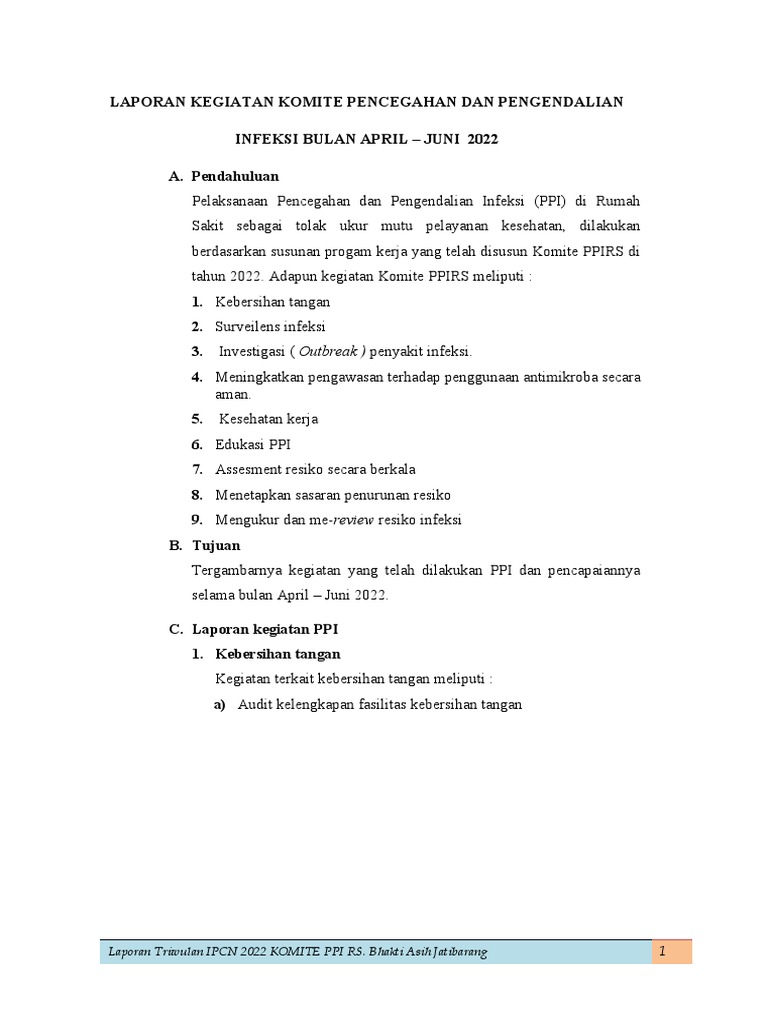 Contoh Laporan Tri Wulan Ipcn | PDF