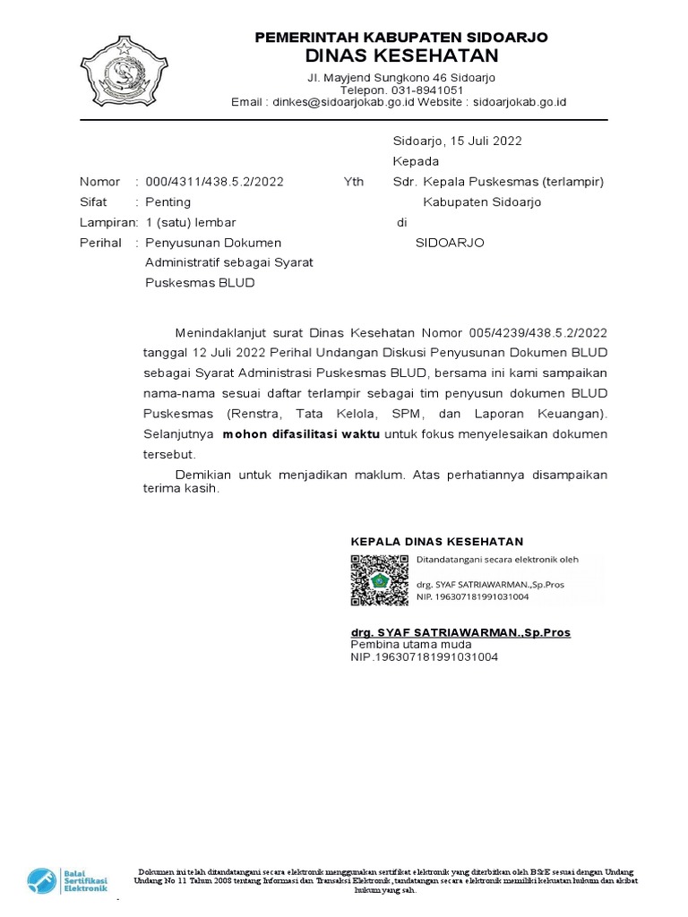 Surat Penegasan | PDF