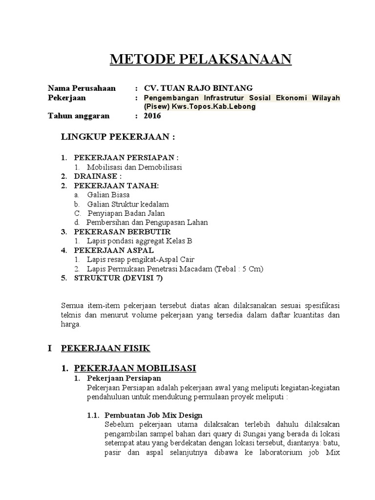 mETODE PAVING BLOCK 1 | PDF