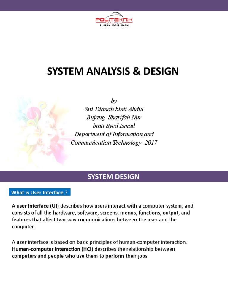 Chapter 4 - System Design Part 1 | PDF | Human–Computer Interaction ...