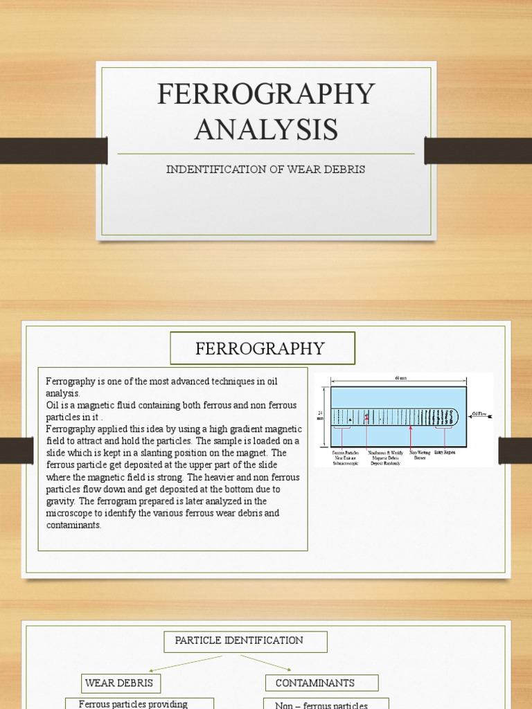 Ferrography Analysis | PDF | Wear | Physical Sciences