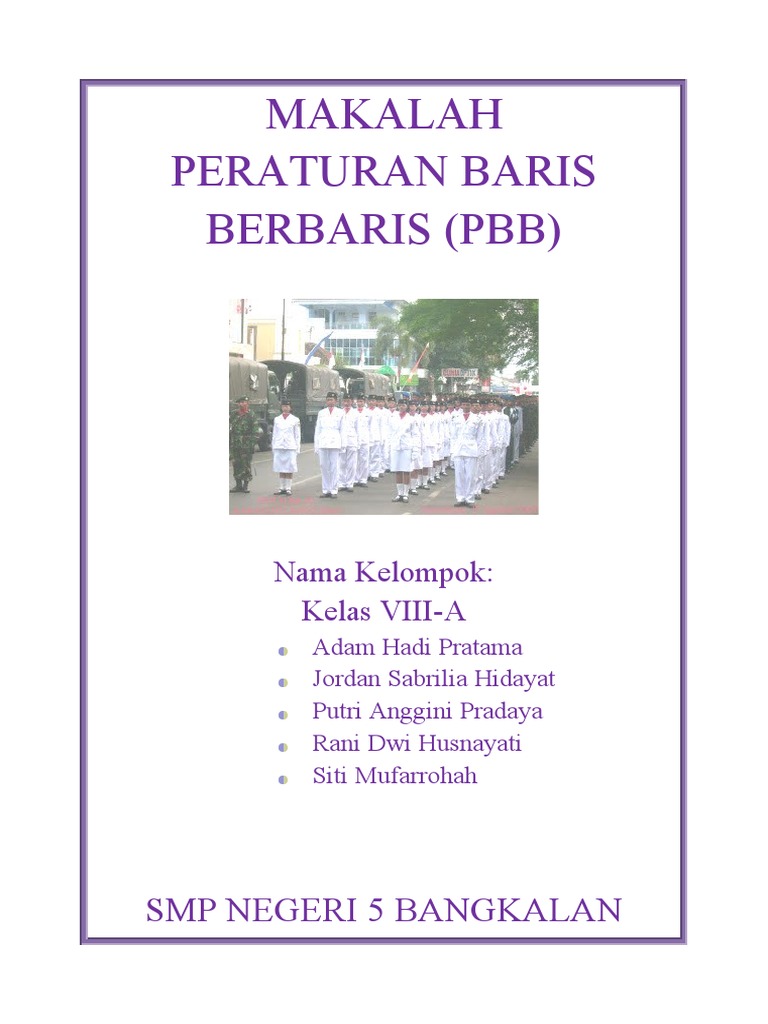 Peraturan Baris Berbaris PBB | PDF | Kesehatan Holistik | Gaya Hidup