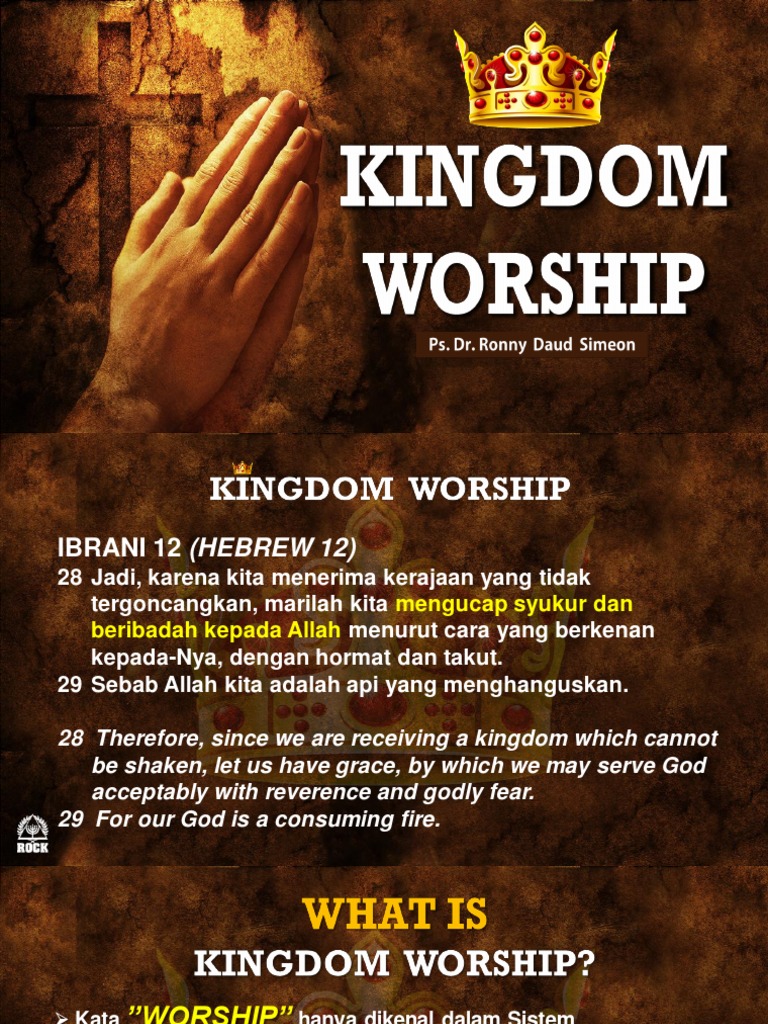 Sesi 1 Ronny Daud S-Kingdom Worship | PDF