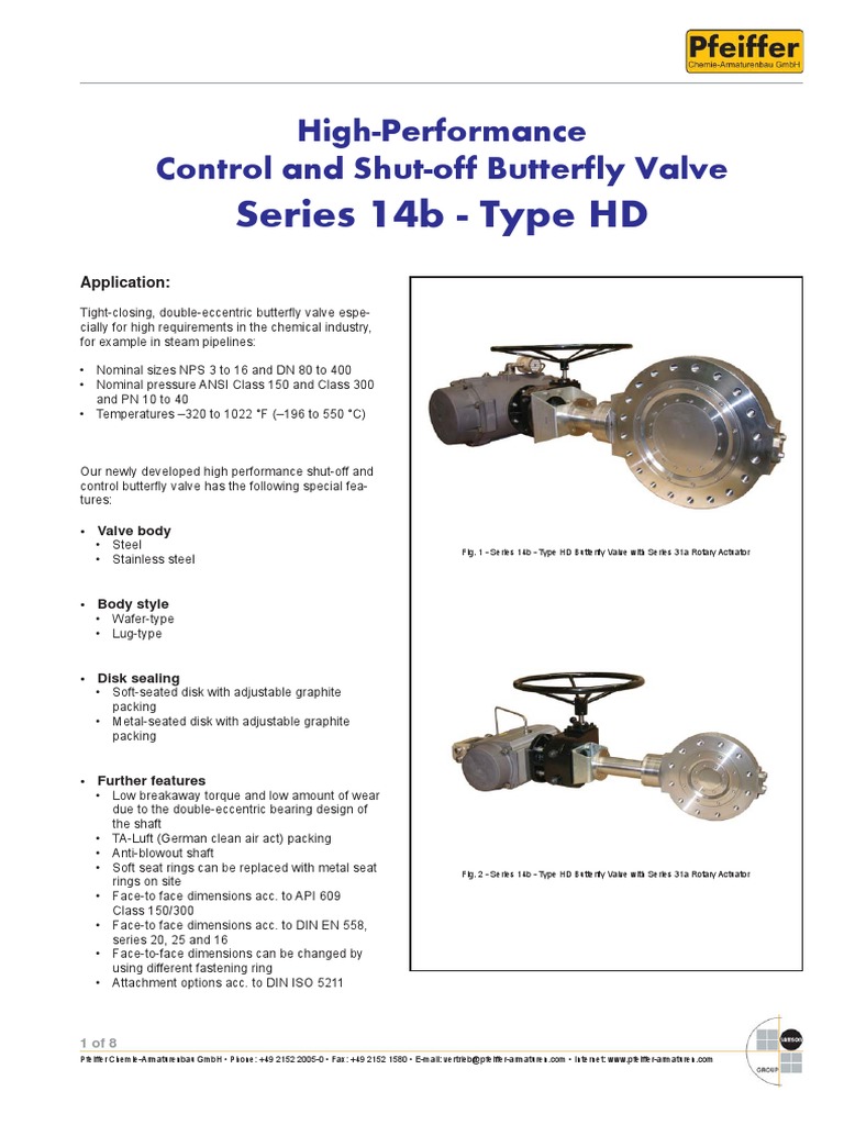 Series 14b - Type HD: High-Performance Control and Shut-Off Butterfly ...