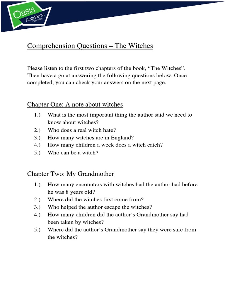 Week_two_The_Witches_comprehension_questions | PDF