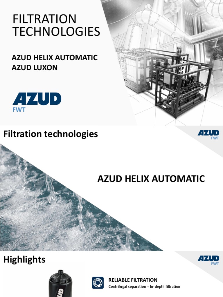 Filtration Technologies: Azud Helix Automatic Azud Luxon | Download ...