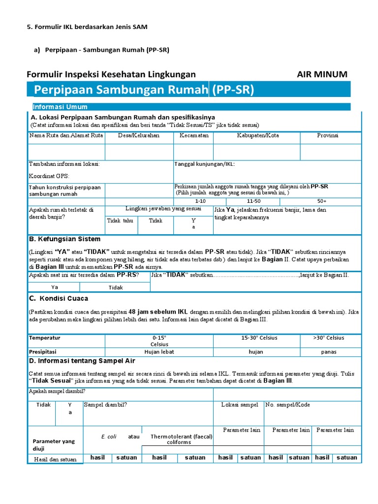 Form Ikl - PP-SR | PDF