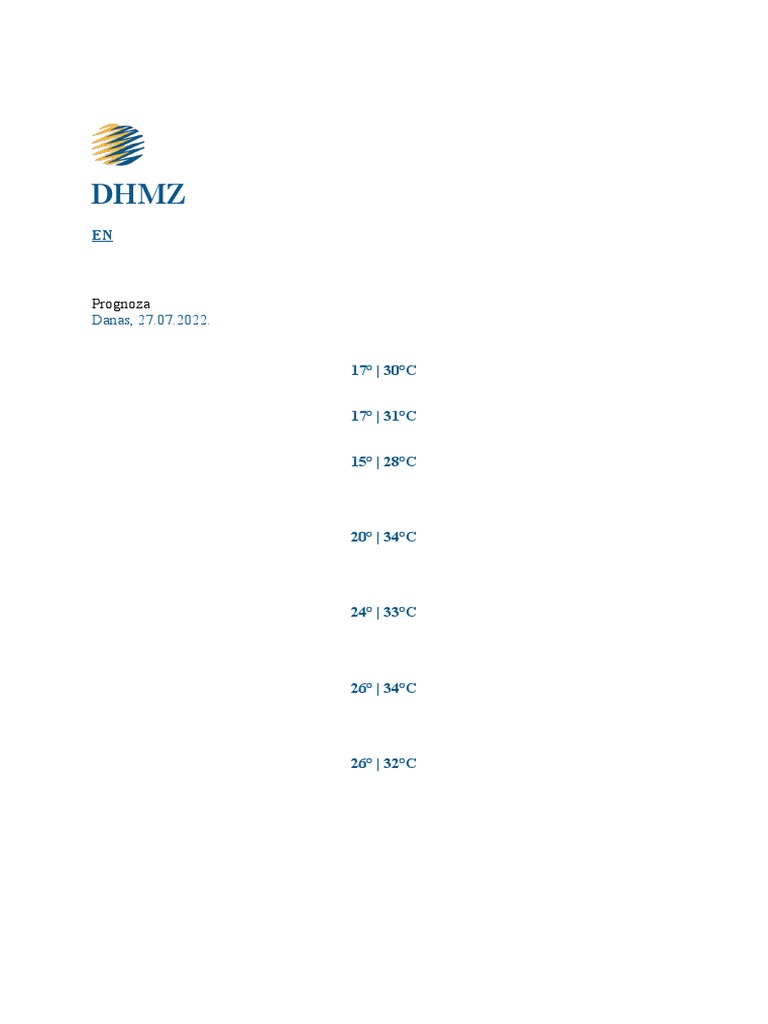DHMZ Za 3 Dana | PDF