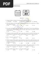 Isocsea Sample Paper Answer Key | PDF