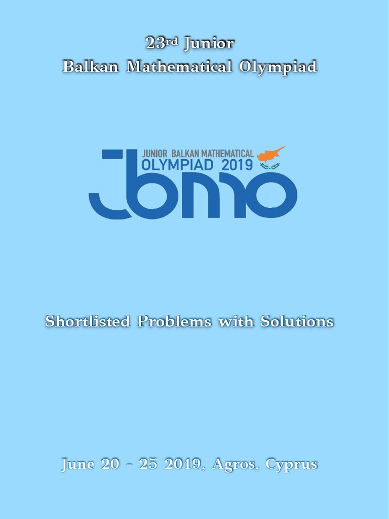 Jbmo Shortlist 2019-1 | PDF | Triangle | Square Root