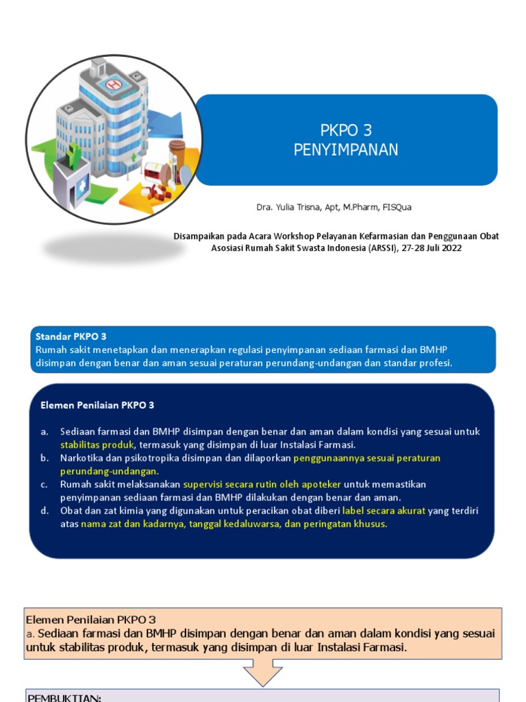 Standar Penyimpanan Obat PKPO 3 | PDF