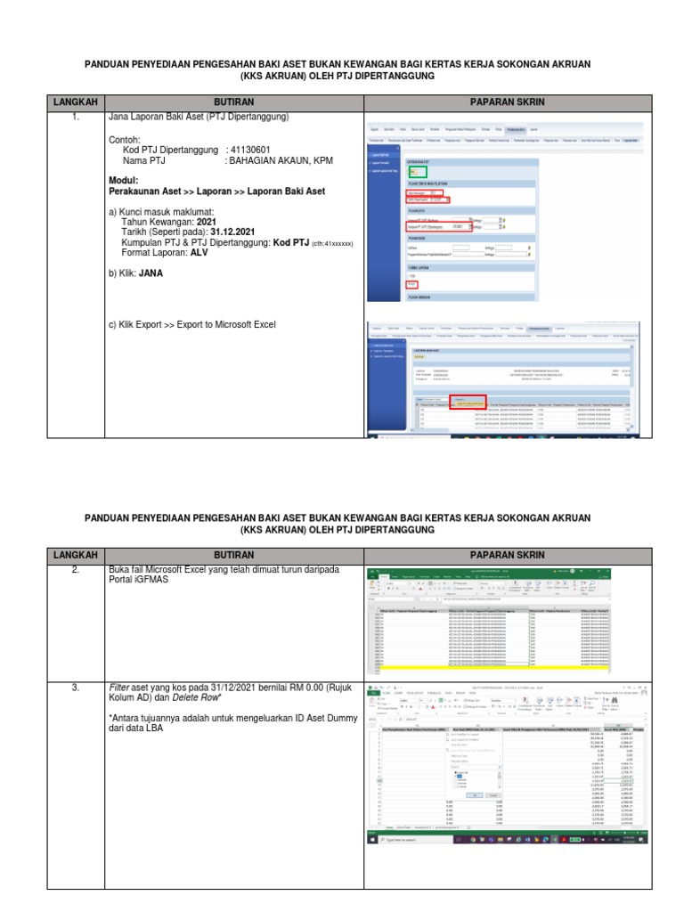 PANDUAN PENYEDIAAN PENGESAHAN BAKI ASET BUKAN KEWANGAN BAGI KERTAS KERJA SOKONGAN AKRUAN Versi ...