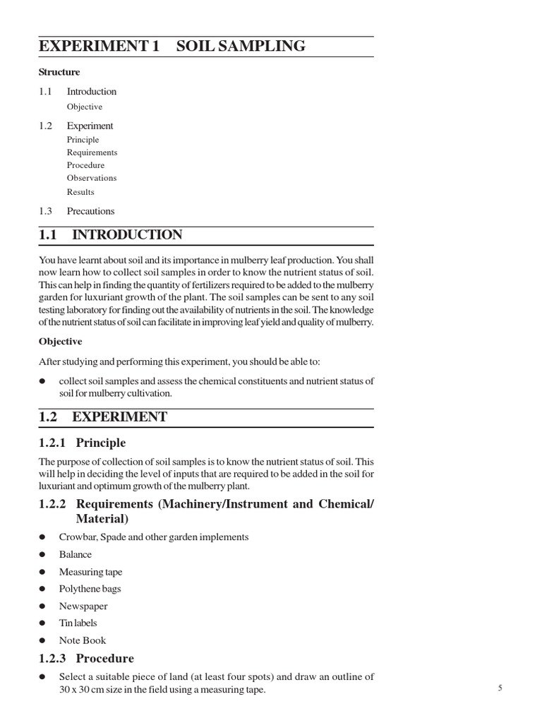 Soil Samples Experiment-1 | PDF | Soil | Experiment