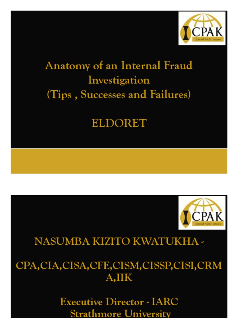 Anatomy of An Internal Fraud Investigation (Tips, Successes and ...