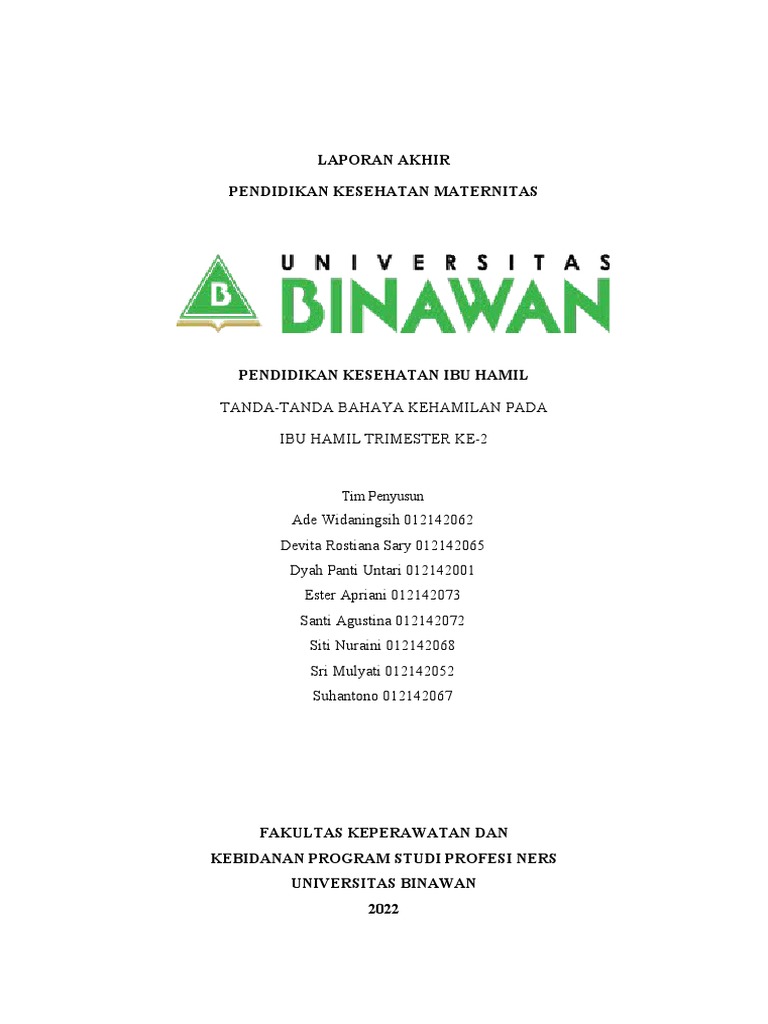 Contoh Laporan Pelaksanaan Penkes | PDF