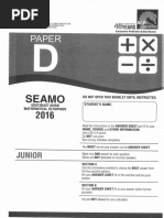 Seamo Past Paper D 2019 | PDF | Circle | Geometry