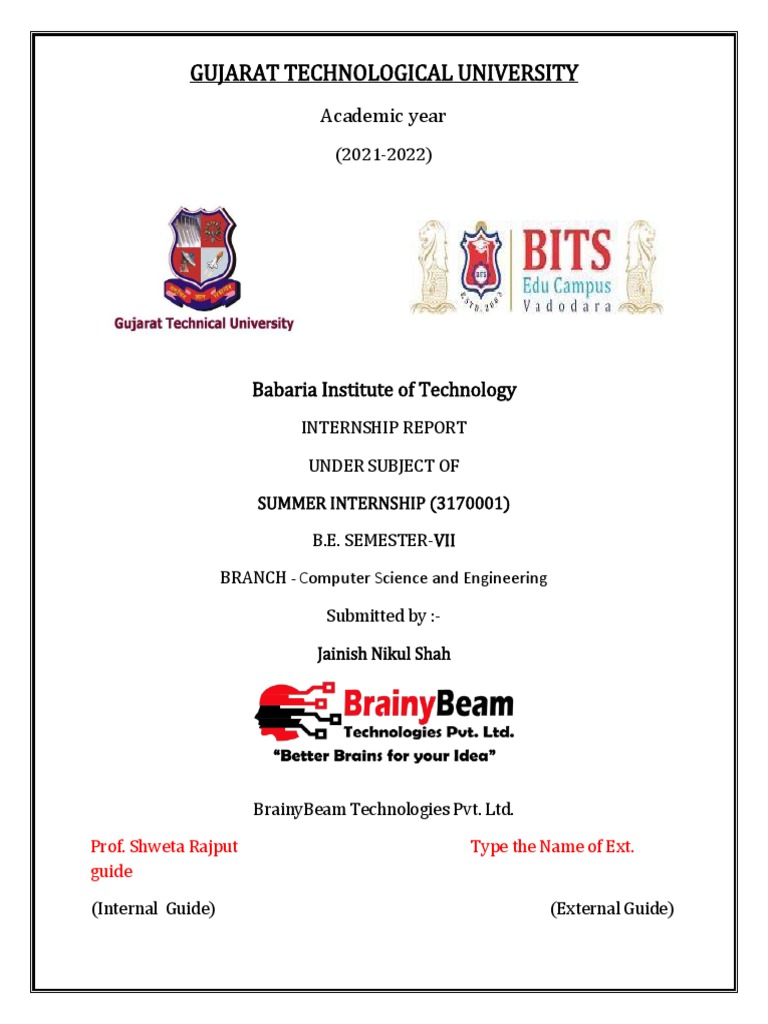 Internship Report | PDF | Mean Squared Error | Computing