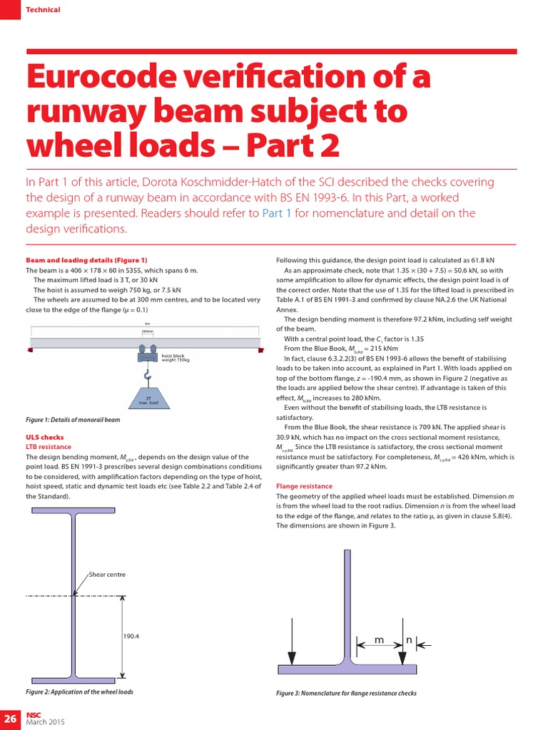 NSC - 2015 - Eurocode Verification of A Runway Beam Subject To Wheel ...