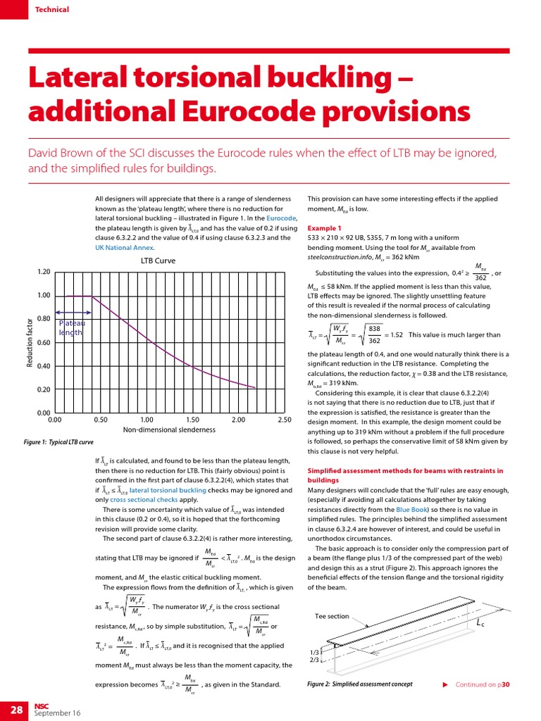 NSC - 2016 - Lateral Torsional Buckling - Additional Eurocode ...