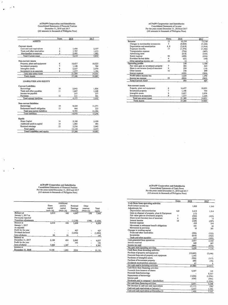 Illustrative FS - PFRS For Small Entities | PDF