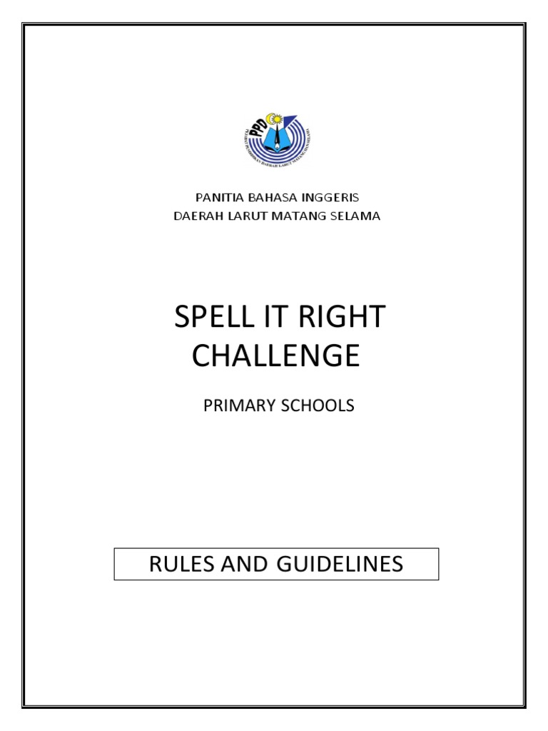 Spell It Right Challenge 2022 | PDF | English Language | Vocabulary
