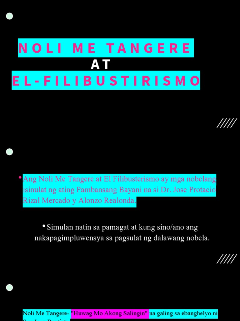 NOLI ME TANGERE AT Elfili | PDF
