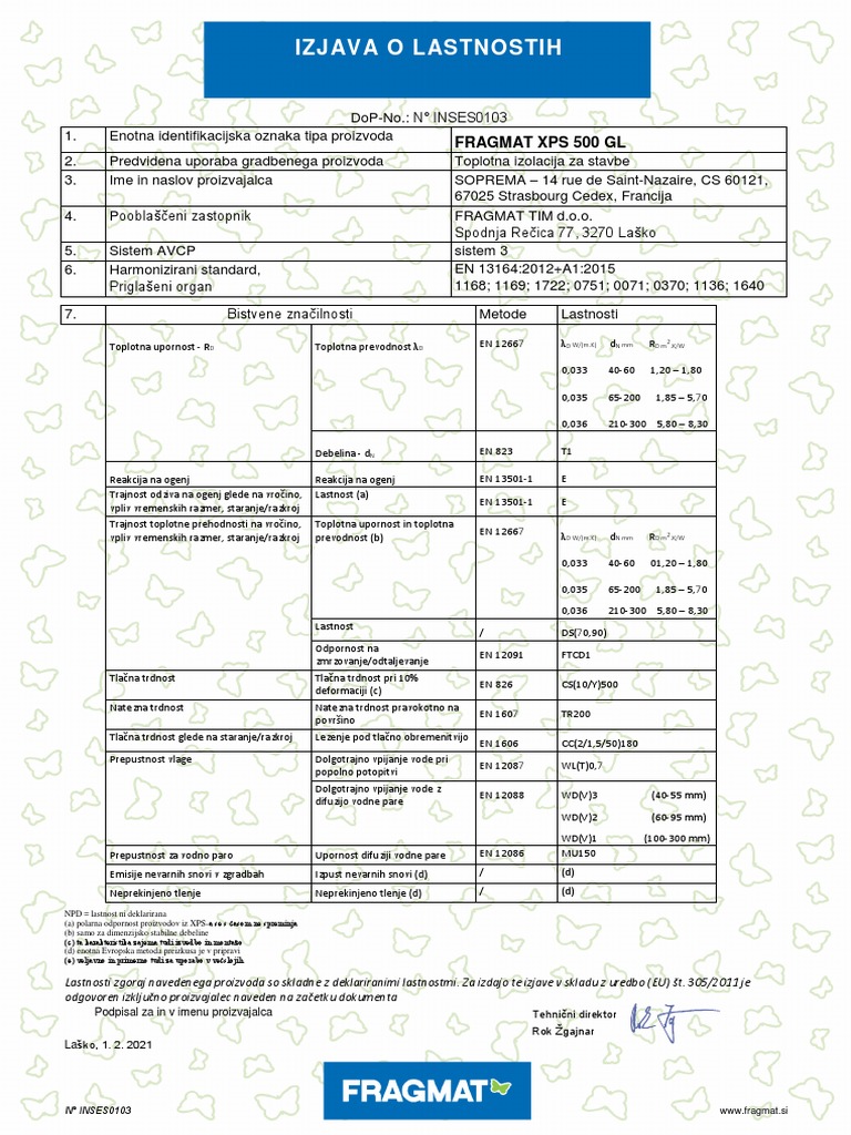 Fragmat XPS 500 GL - Slo | PDF