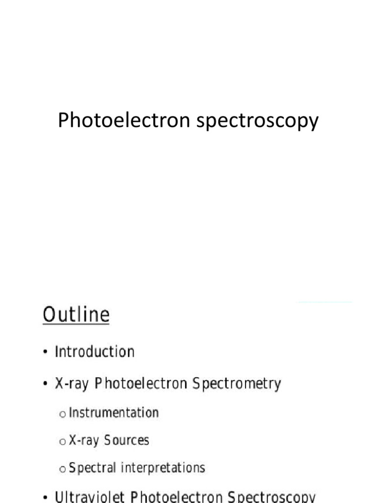 Photoelectron Spectroscopy Overview | PDF | Science & Mathematics ...