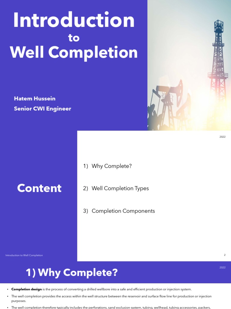 Well Completion | PDF | Casing (Borehole) | Chemical Engineering