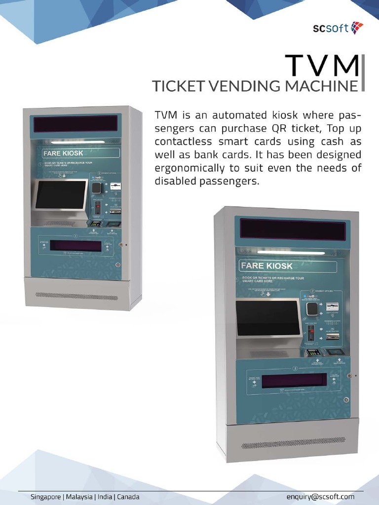 Ticket Vending Machine Brochure | PDF