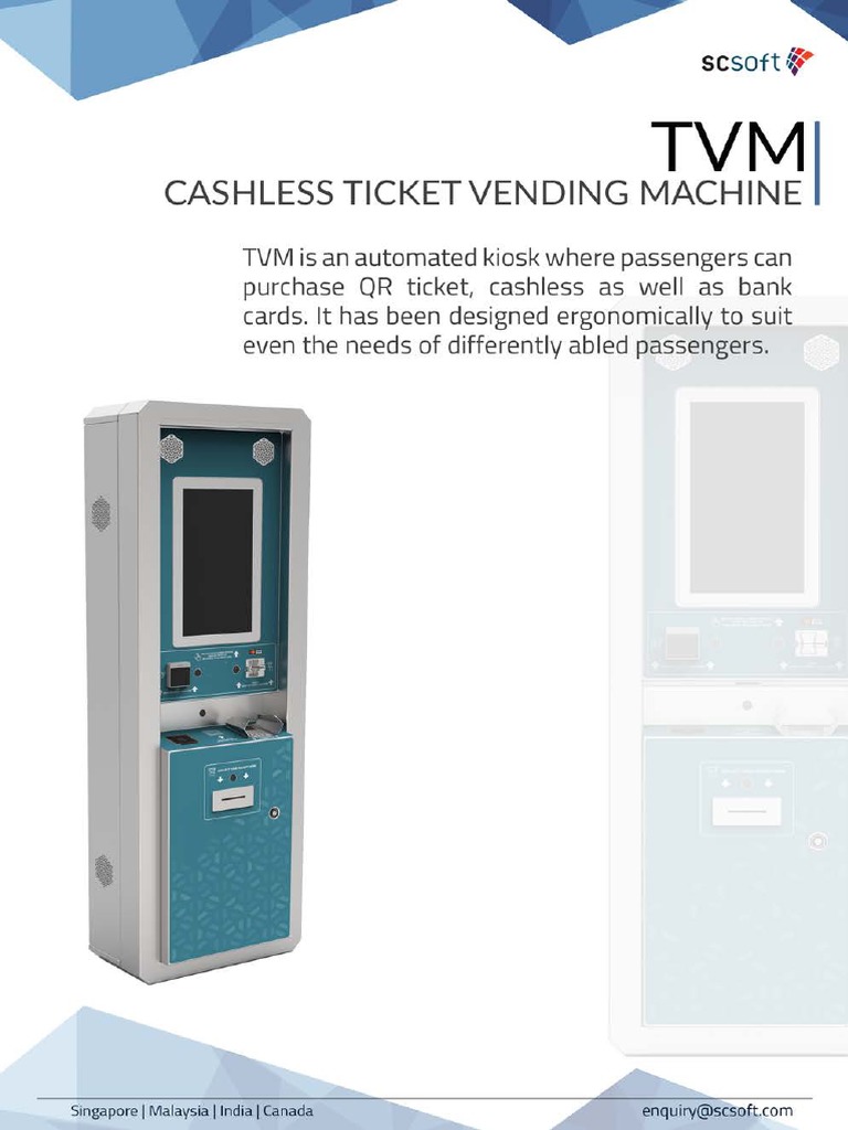 Cashless Ticket Vending Machine | PDF