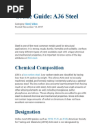 ASTM A36 Datasheet | PDF | Steel | Rolling (Metalworking)