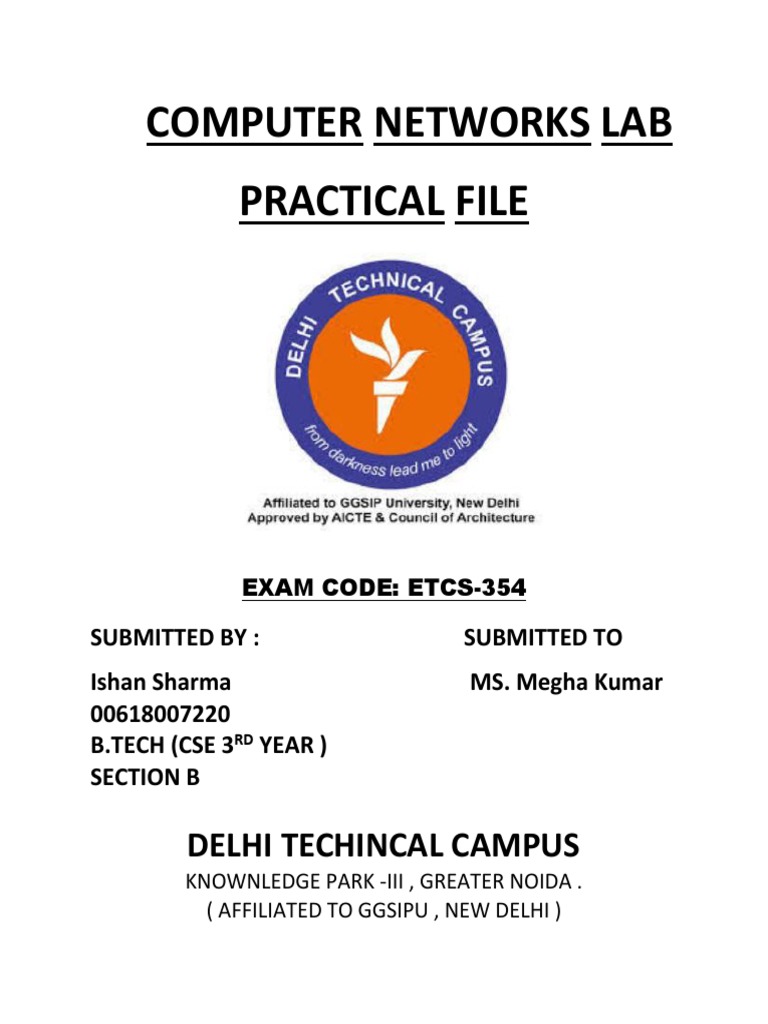 Computer Network ISHAN SHARMA | PDF | Network Topology | Computer Network
