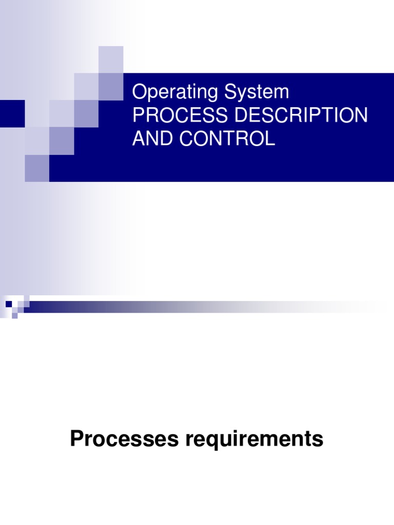 Process Description and Control | PDF | Process (Computing) | Operating System