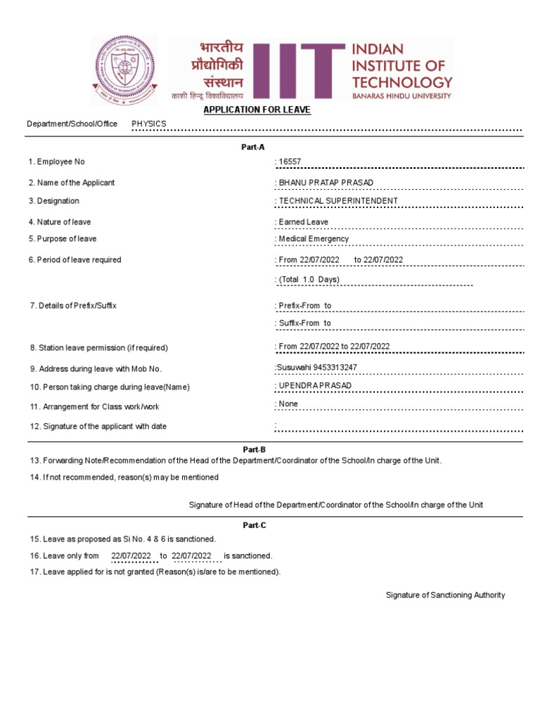 Leave - Application - 2022-07-26T152053.054 | PDF