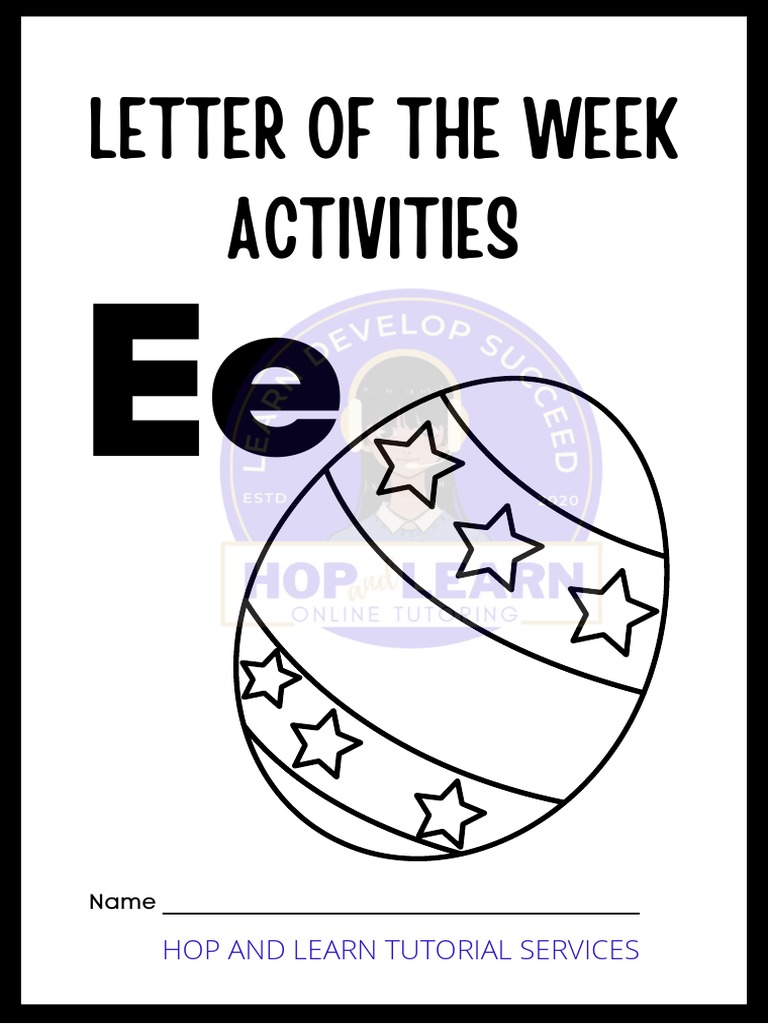 Alphabet Activity Pages Letter Ee Kindergarten Worksheets For Kids | PDF