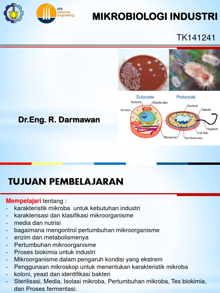 Mikrobiologi Industri: DR - Eng. R. Darmawan | PDF