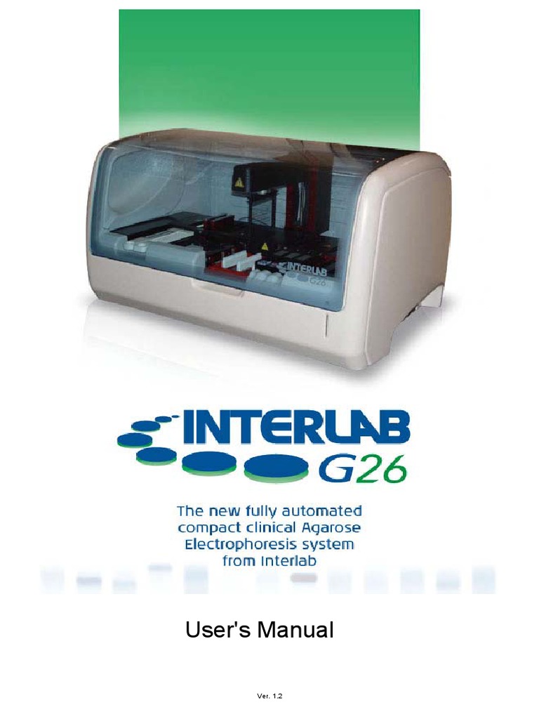 Interlab g26 User's Manual 1.2 | PDF | Gel Electrophoresis | Mains Electricity