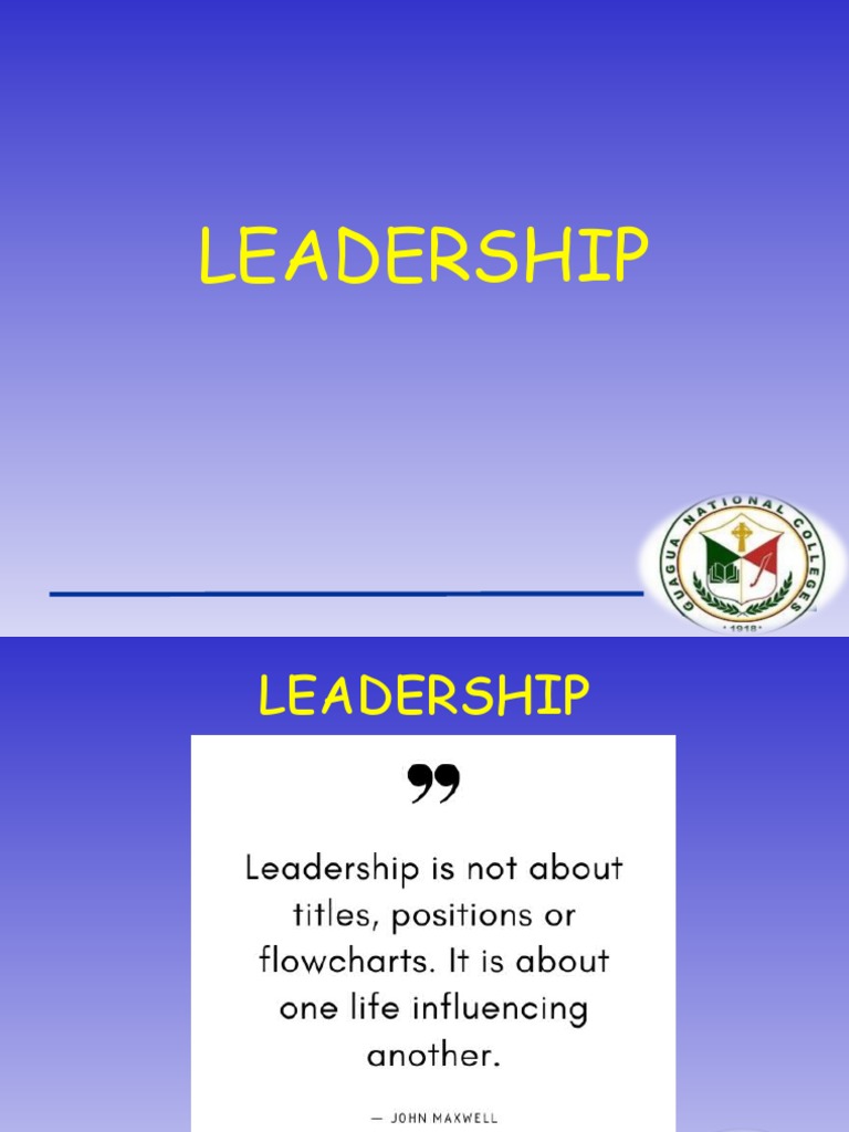 Leadership Presentation | PDF