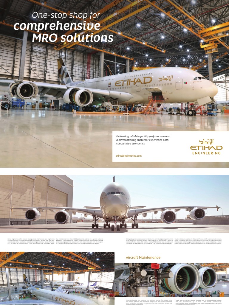 Etihad Engineering Brochure 2020 | PDF | Aviation | Aircraft