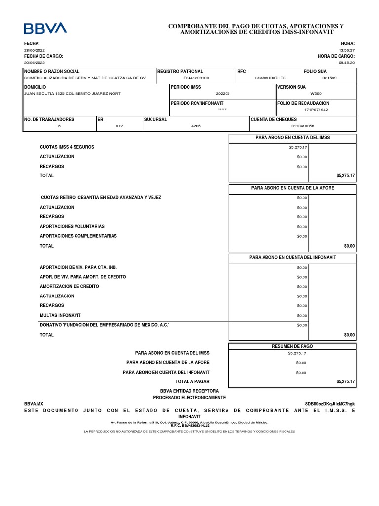 Pago Sua 0522 | PDF | Hoja de balance | Deuda