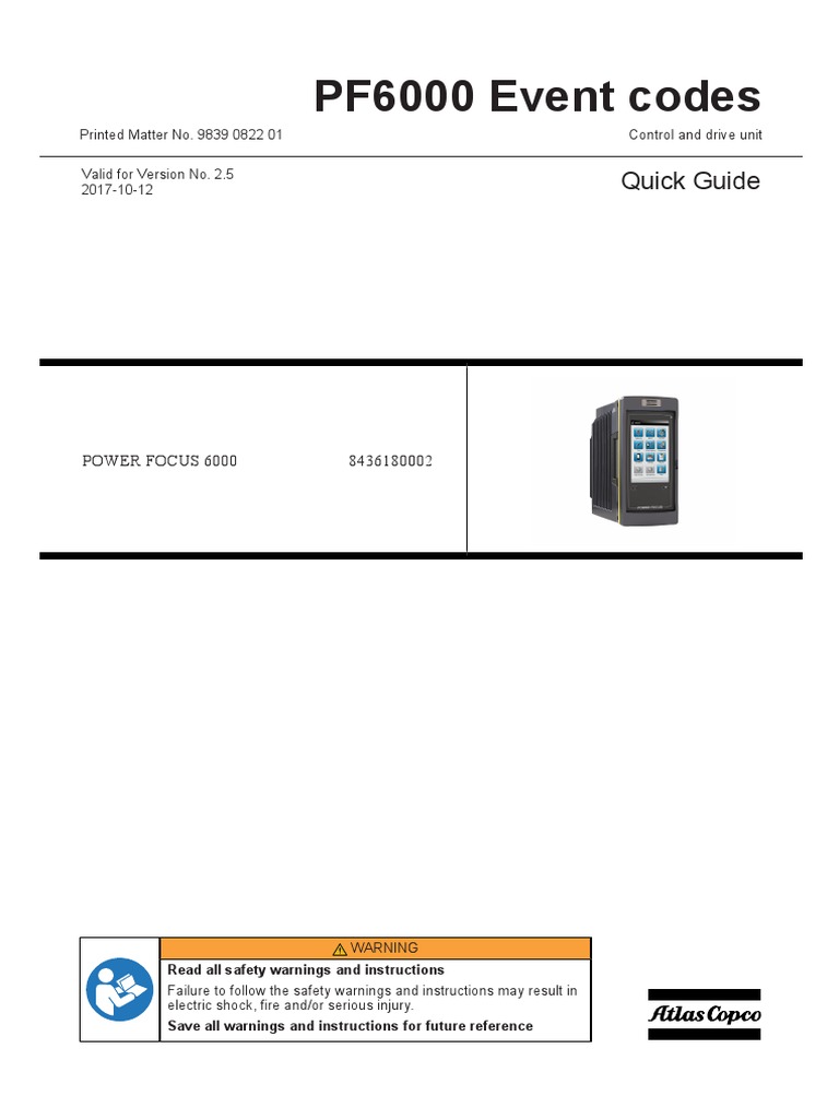 PF6000 Event Codes: Quick Guide | Download Free PDF | Electrical ...