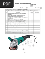 Checklist For Equipment Inspection EARTH COMPACTOR (ROLLER) | PDF